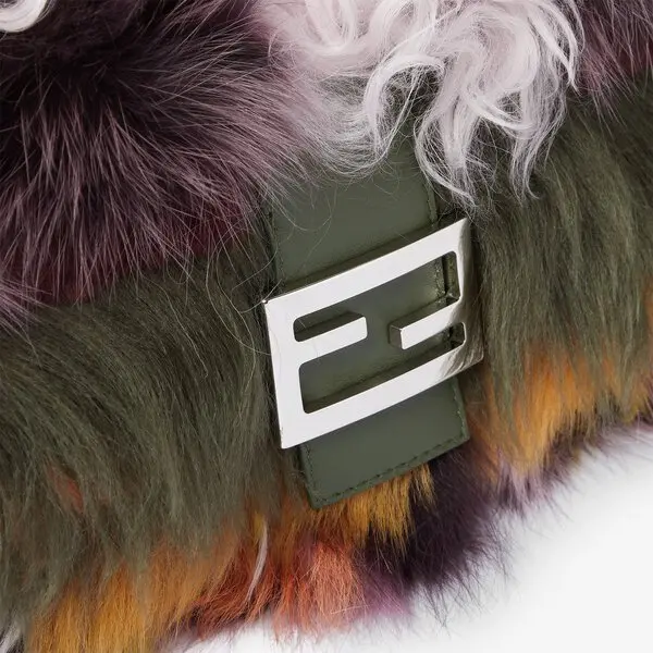 Fendi Baguette® 26424 Multicolor Inlaid Shearling Bag